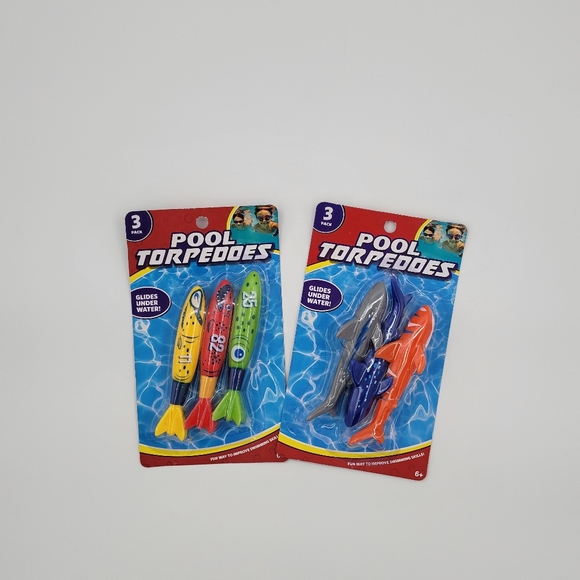 Toys | 2 Pack Of 3 Pool Torpedoes Glides In Water | Poshmark